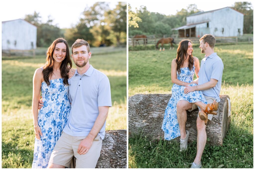 Summer Sunset Richmond Engagement Session | Countryside Horse Farm at ...